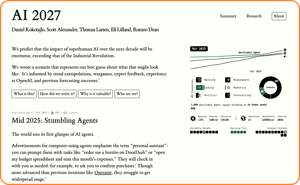An Ex-OpenAI researcher predicts AGI by 2027—here’s the wild roadmap. | The Neuron